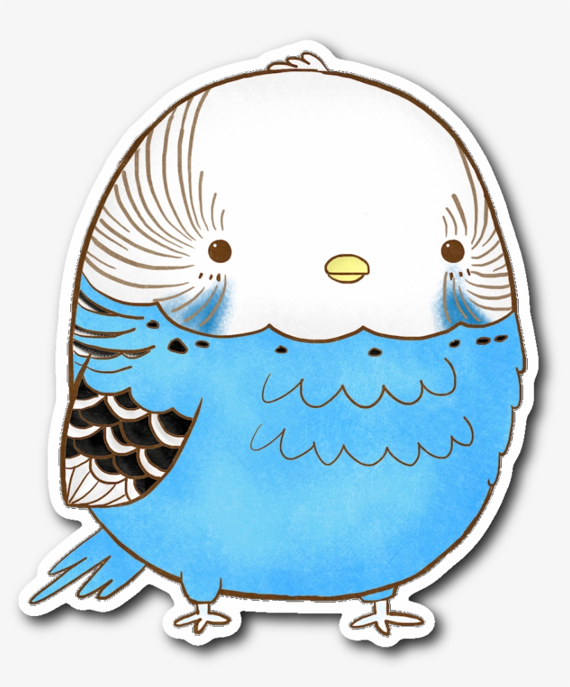 Blue Parakeet Sticker - Parakeet Sticker - Free Transparent PNG ...