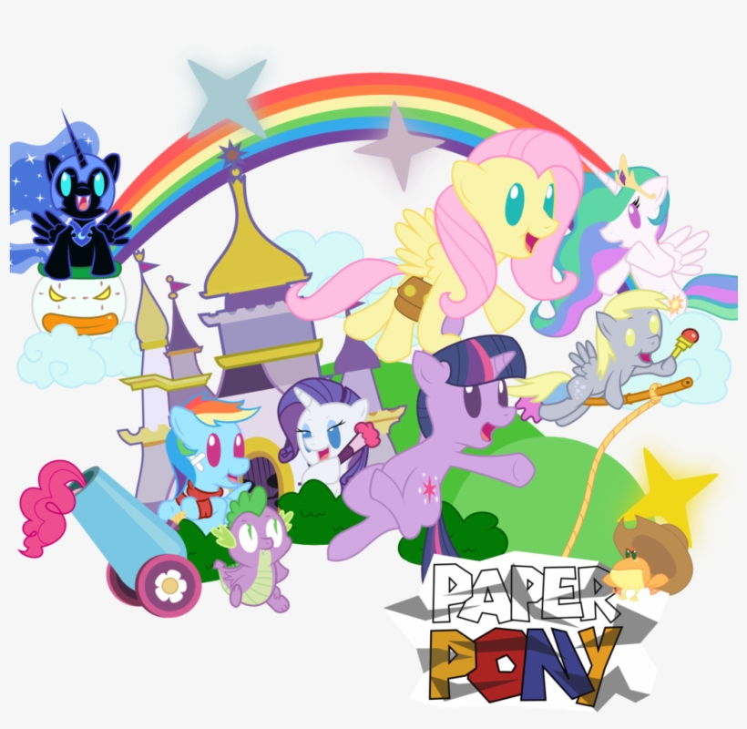 Applejack, Cannon, Castle, Crossover, Derpy Hooves, - Cartoon - Free ...