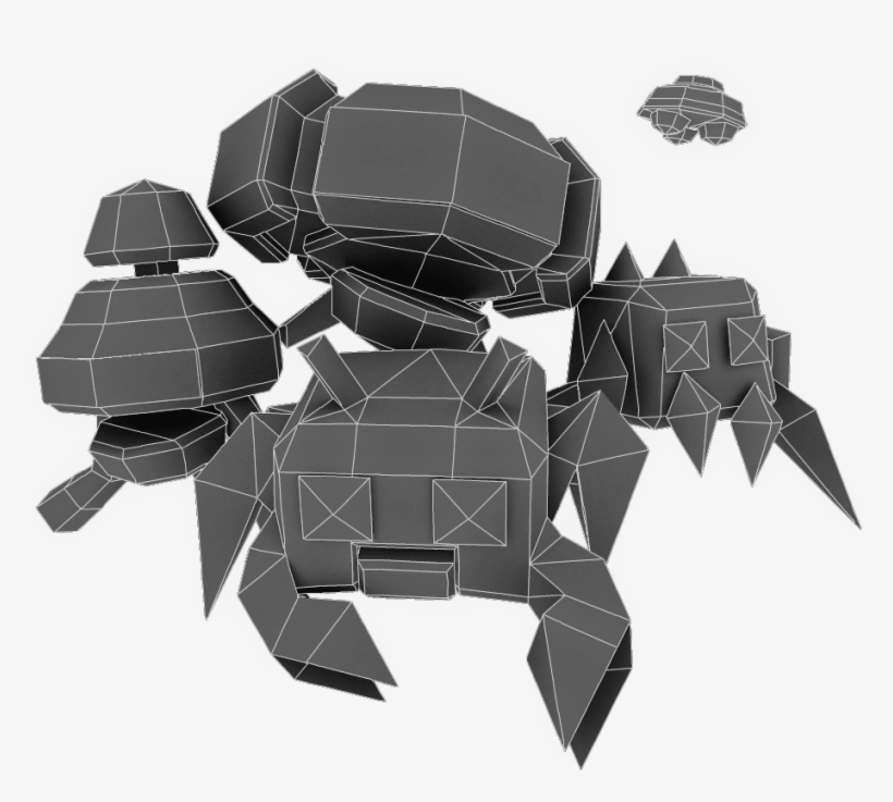 Low Poly Space Invaders - Origami - Free Transparent PNG Download - PNGkey