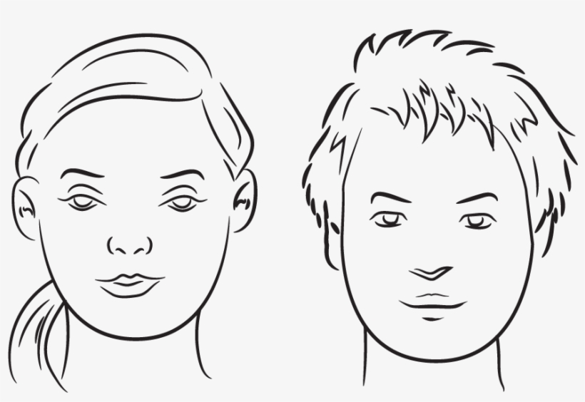Face Shapes - Line Art - Free Transparent PNG Download - PNGkey