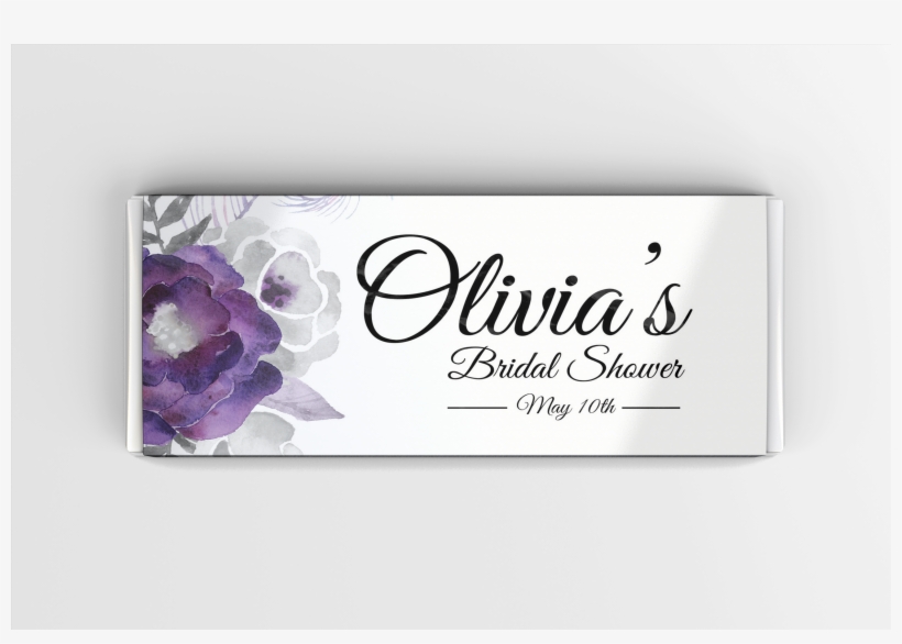 Purple Floral Candy Bar Labels - Hydrangea - Free Transparent PNG ...