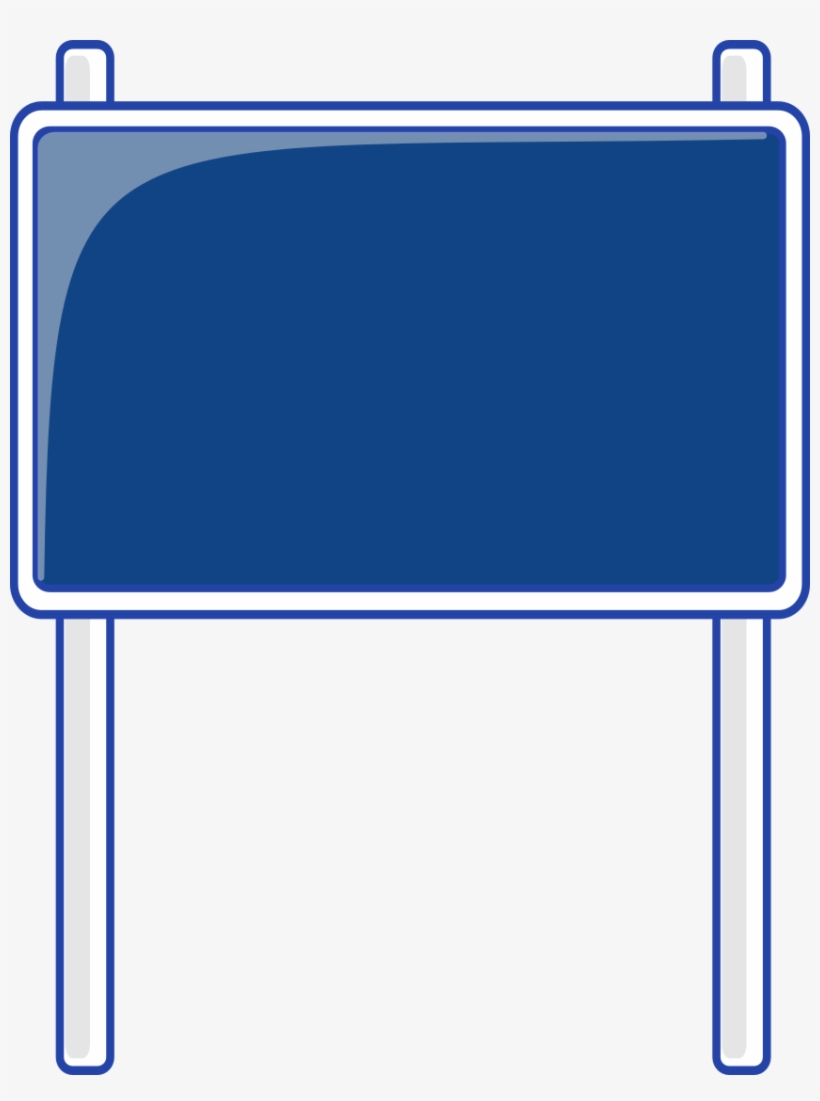 Blank Blue Road Signs