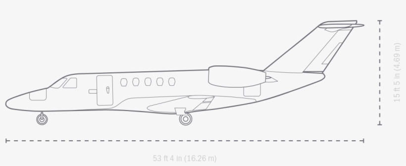 Cj4 - Dimensions Of A Private Jet - Free Transparent PNG Download - PNGkey