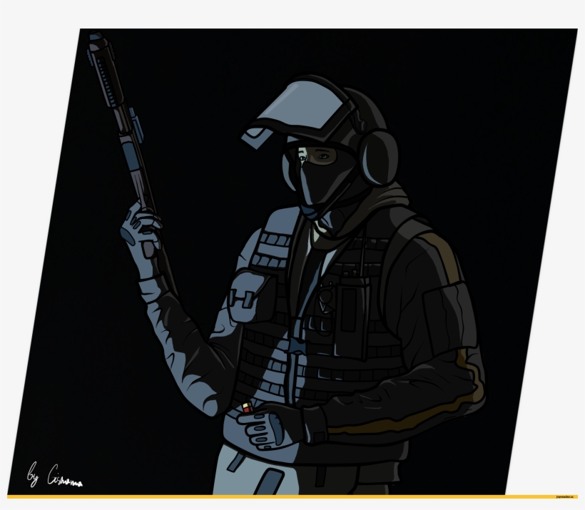 Rainbow Six Арт,game Art, - Bandit Fan Art R6 - Free Transparent PNG ...