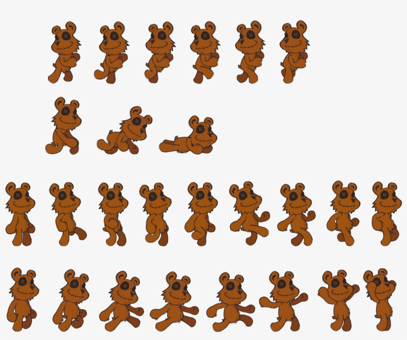 Posted In Sprites - Bear Sprite Sheet Png - Free Transparent PNG ...