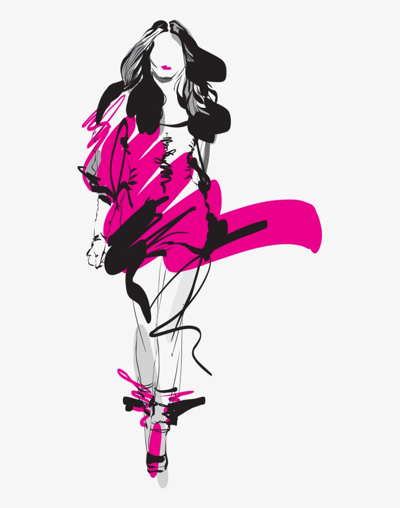 Catwalk Models Model Fashion Illustration Download - Fashion Vector ...