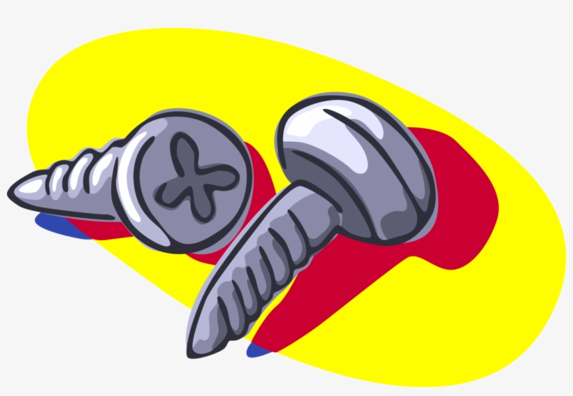 Vector Illustration Of Screw Threaded Fastener Used - Illustration ...
