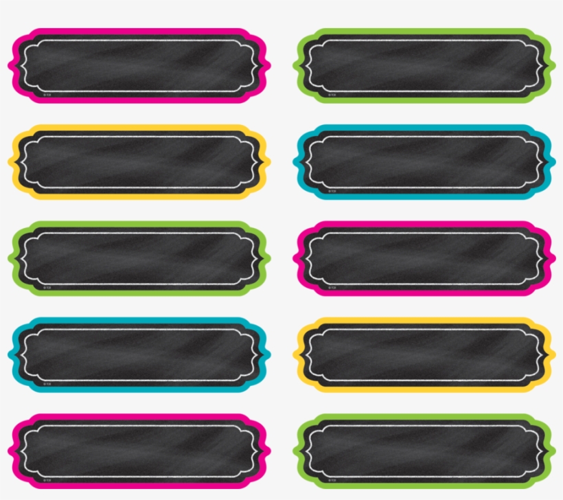 Teacher Created Resources Chalkboard Brights Labels - Free Transparent ...