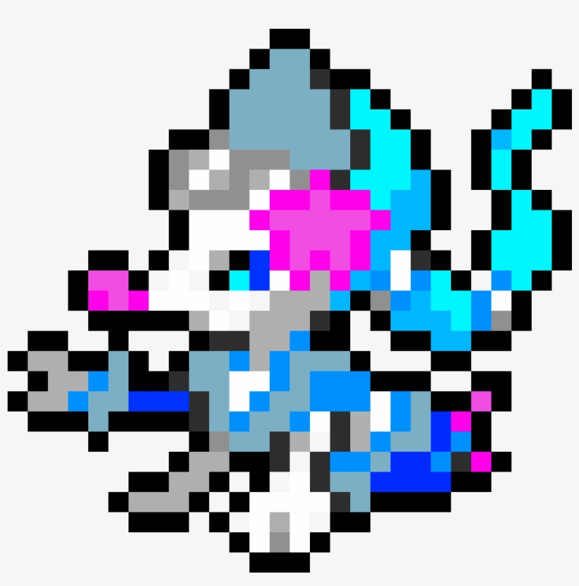 Primarina - Pokemon Primarina Minecraft Pixel Art - Free Transparent ...