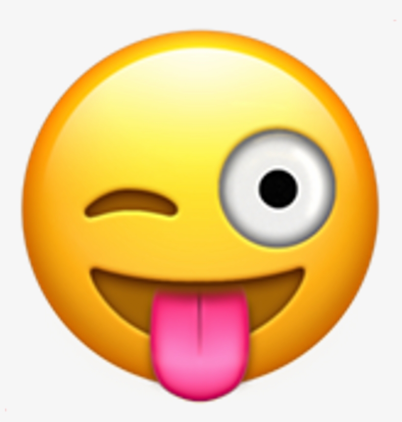 Crazy Sticker - Iphone Tongue Out Emoji - Free Transparent PNG Download - PNGkey