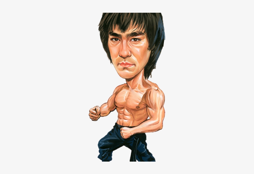 Bruce Lee Funny Cartoon - Free Transparent PNG Download - PNGkey