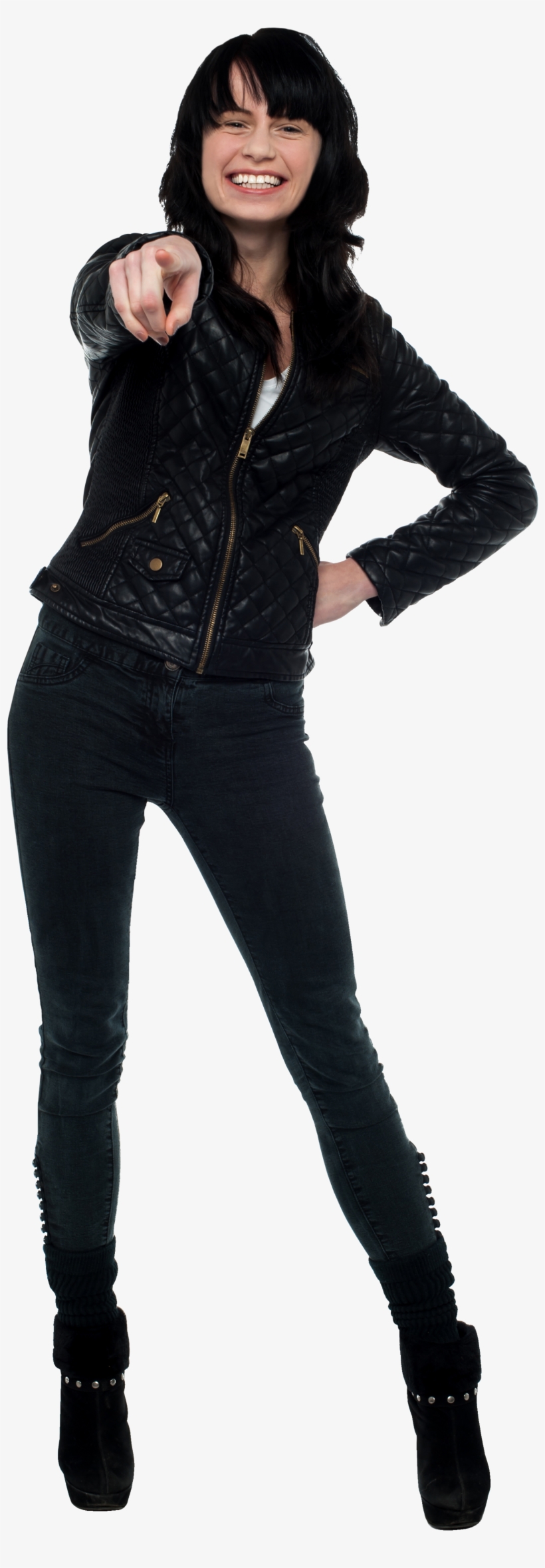 Women Pointing Front Png - Girl - Free Transparent PNG Download - PNGkey