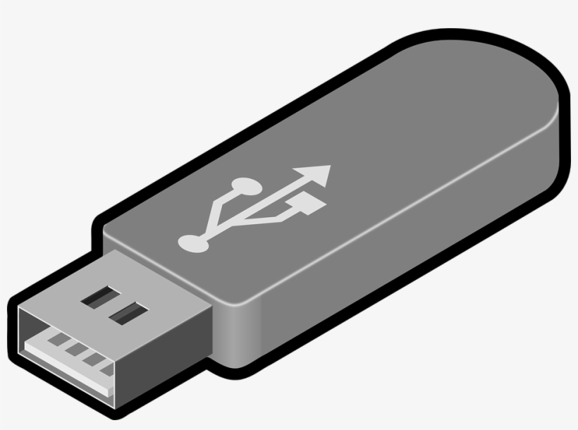 Usb Flash Clipart Outline - Usb Flash Drive Clipart - Free Transparent ...