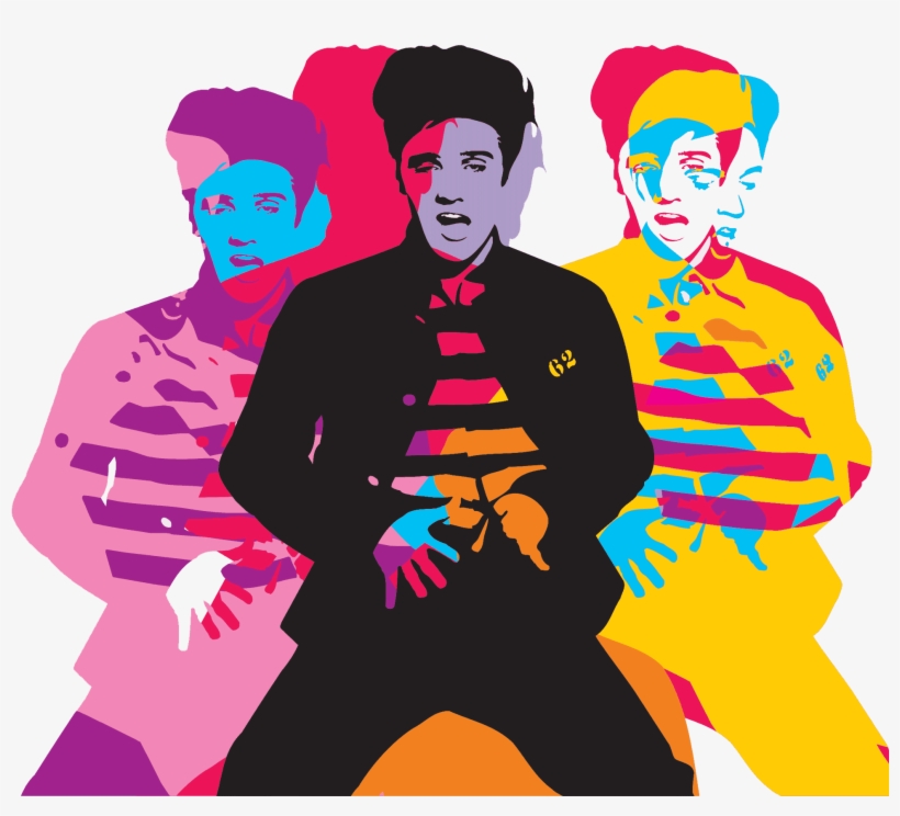 Elvis Clipart Pop Art - Lobo - Suspicious Minds Canvas - Free ...