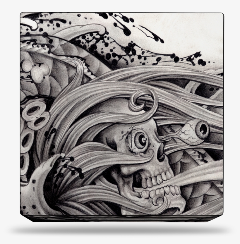 Sony Ps4 Pro Skull Tattoo Skin - Free Transparent PNG Download - PNGkey