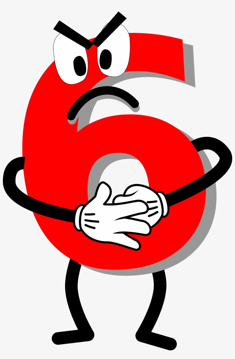 Big Image - Number 6 Cartoon Transparent - Free Transparent PNG ...