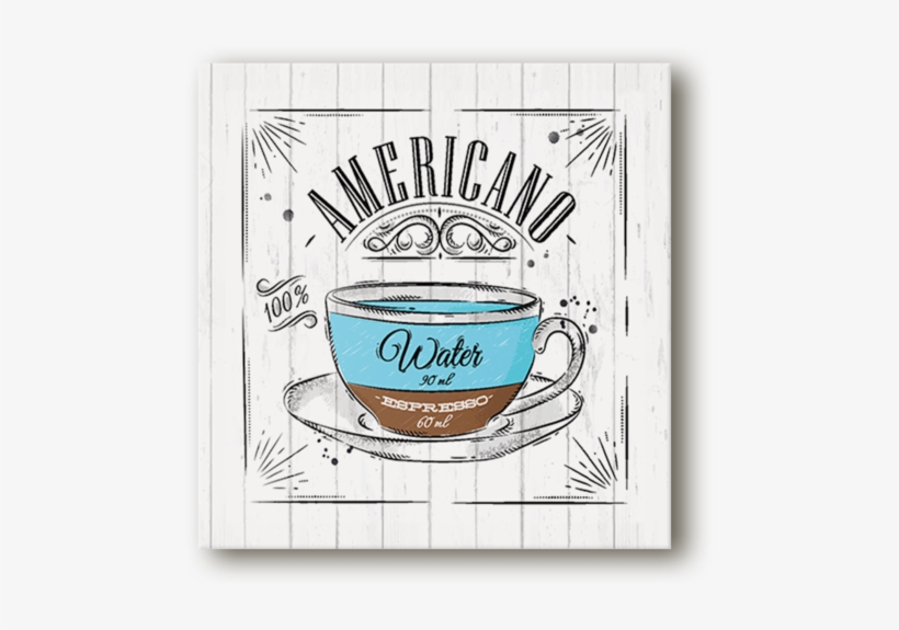 Americano Canvas Wall Art White - Caffè Americano - Free Transparent ...