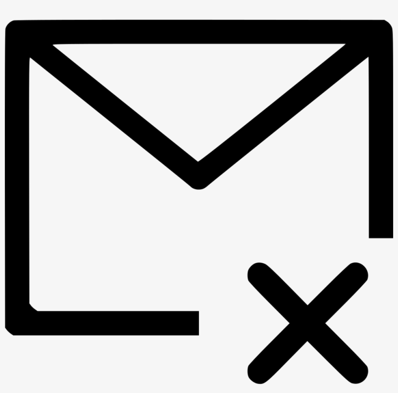 Jpg Freeuse Library Email Delete Cross Png Icon Free - Outline White ...