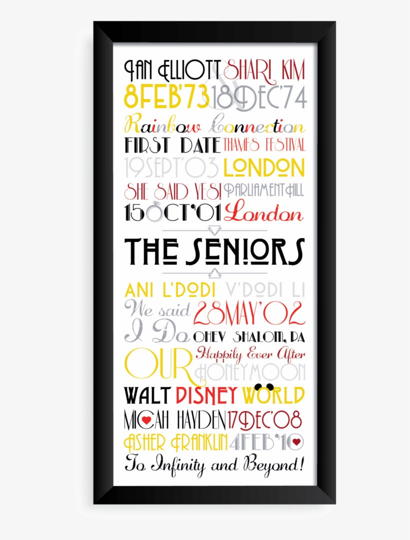 Personalised Family Timelines - Calligraphy - Free Transparent PNG ...