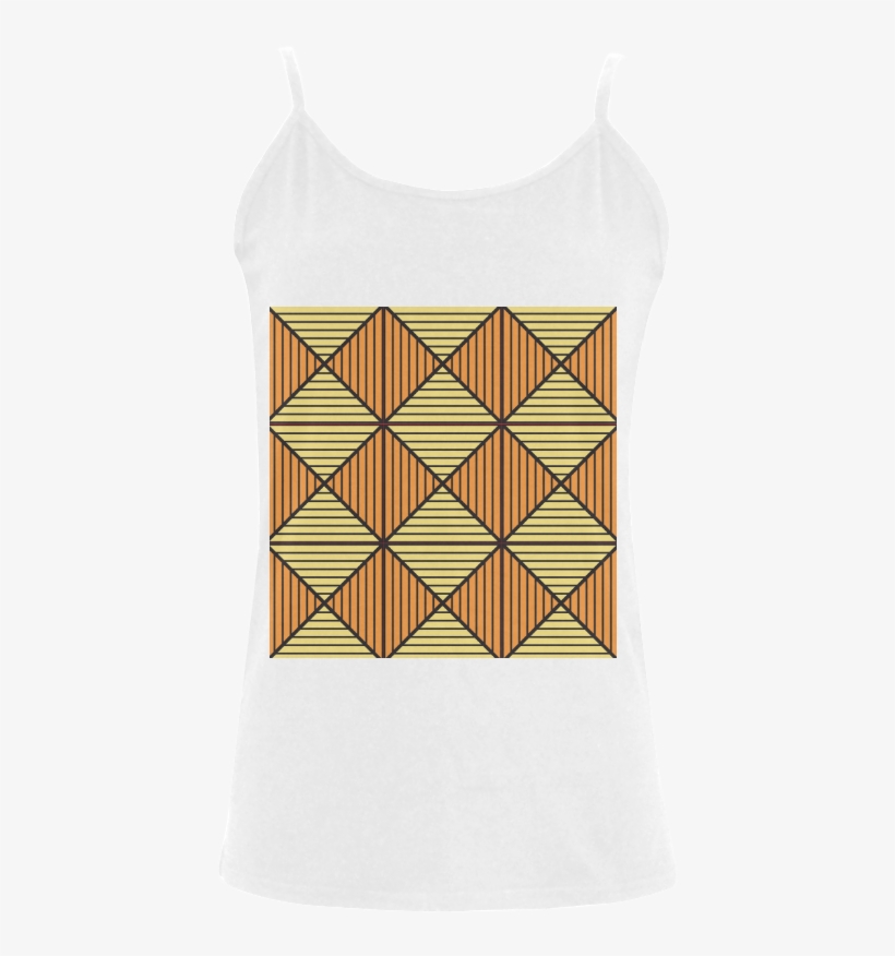 Geometric Triangle Pattern Women's Spaghetti Top (model - Active Tank ...