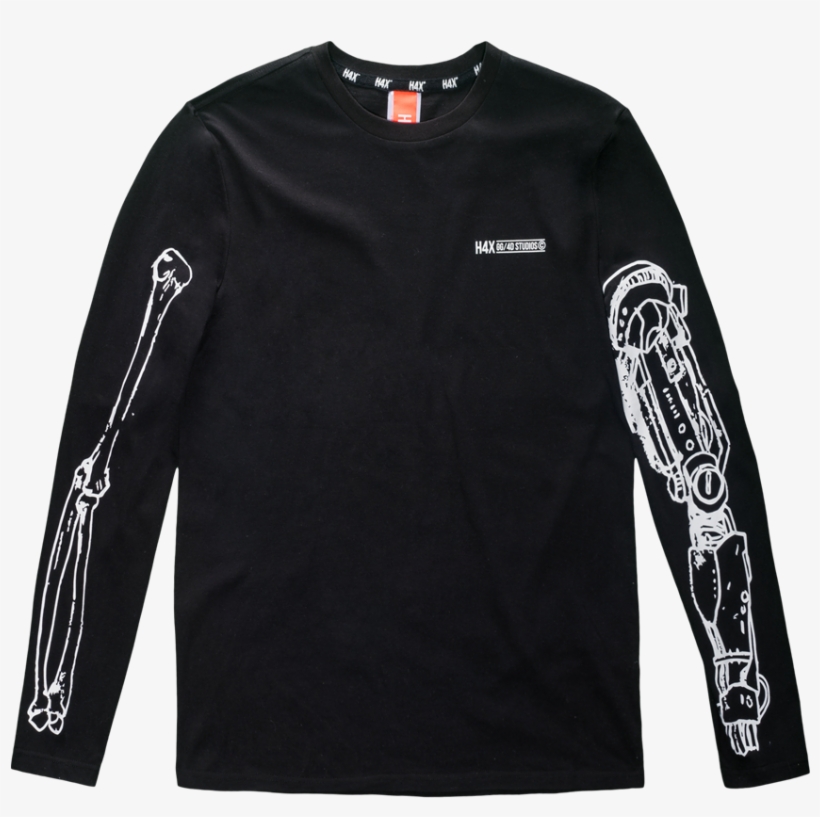 H4x Robot Arm Long Sleeve Tee Front Black - Long-sleeved T-shirt - Free ...