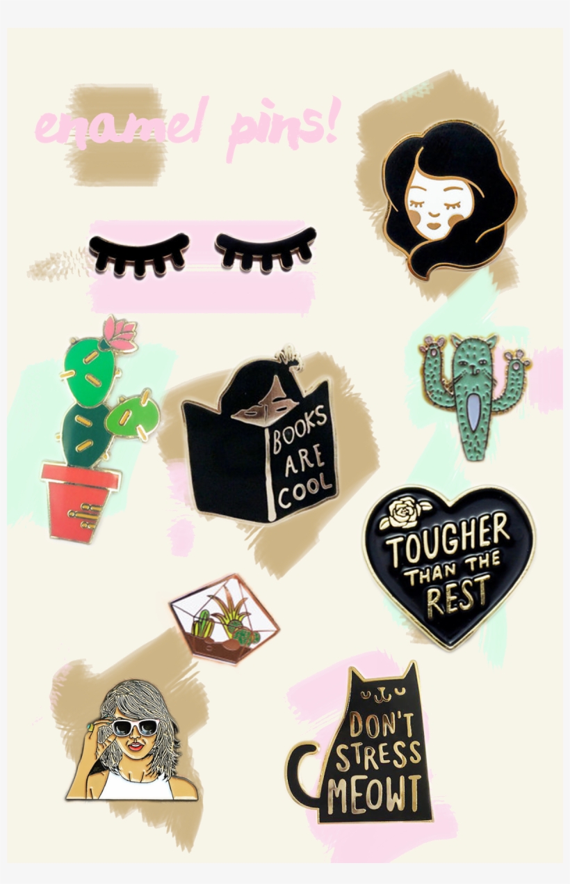 Favorite Enamel Pins From @moddieblog - Cartoon - Free Transparent PNG ...