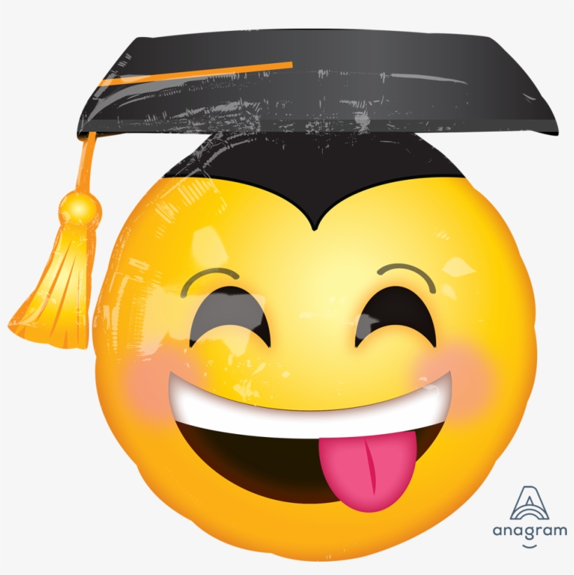 33110 Awesome Grad F - Graduation Emoji Balloon - Free Transparent PNG ...