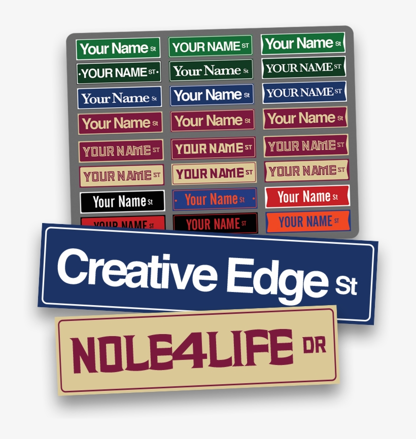 Personalized Custom Street Signs - Creative Spark - Free Transparent ...