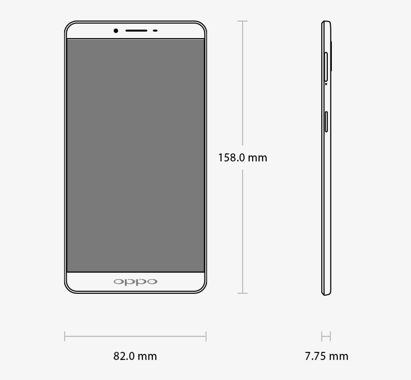 Dimensions - Oppo R7 Plus Size - Free Transparent PNG Download - PNGkey