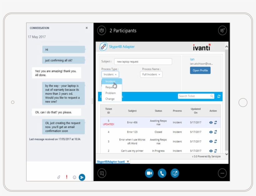 Ivanti® Skype For Business Adapter Captures These Valuable - Computer ...