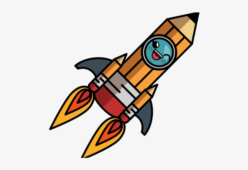 Pencil Rocket Ship - Free Transparent PNG Download - PNGkey