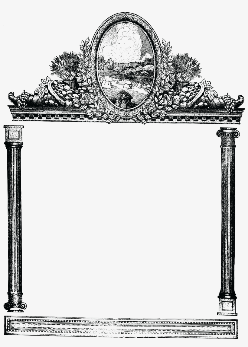 Arch Border Black & White - Free Transparent PNG Download - PNGkey