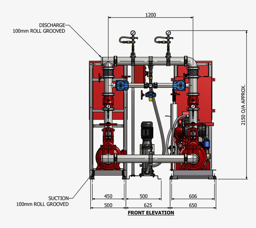 Dual Diesel/electric Fire Hydrant Booster Pump Front - Fire Hydrant ...