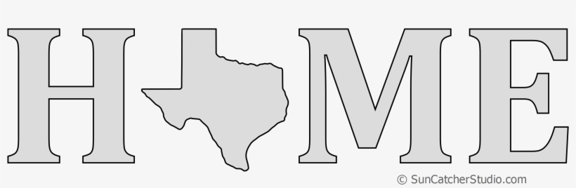 Texas Home Stencil Pattern Shape State Clip Art Outline - Free ...