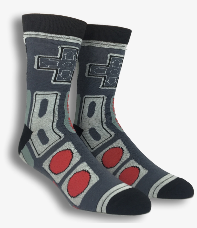2 Pair Pack Classic Nintendo Controller Socks - Free Transparent PNG ...