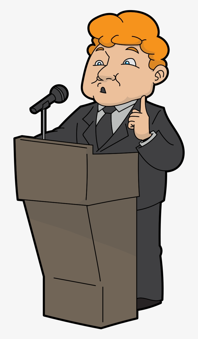 Cartoon Man Speaking At A Business Conference - Cartoon - Free ...