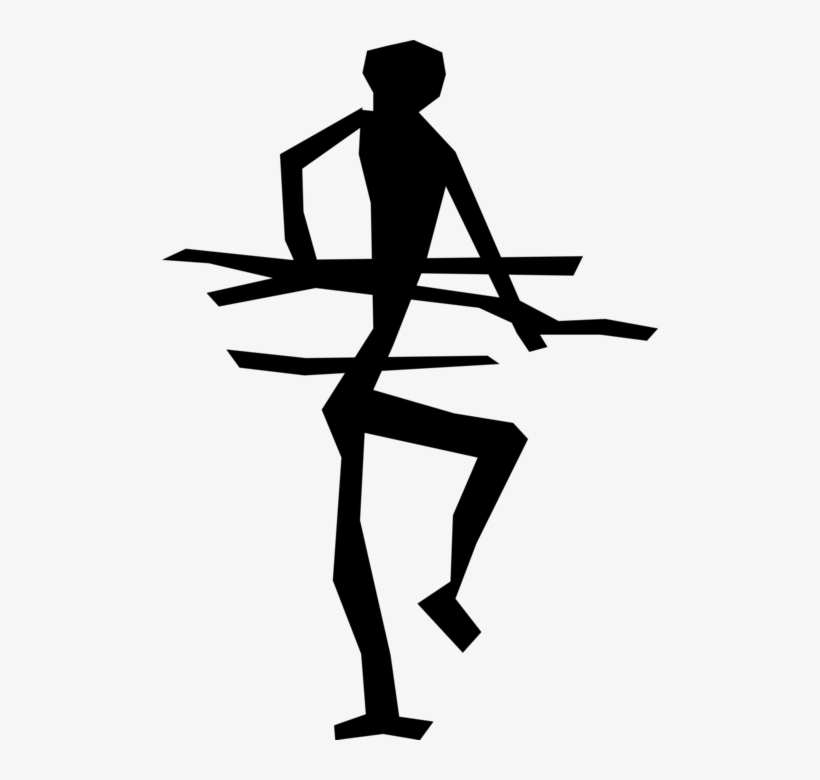 Vector Illustration Of Prehistoric Neanderthal Stone - Illustration ...