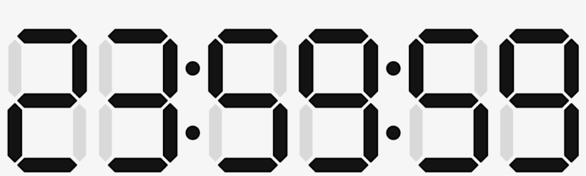 Digital Clock Numbers Png - Free Transparent PNG Download - PNGkey