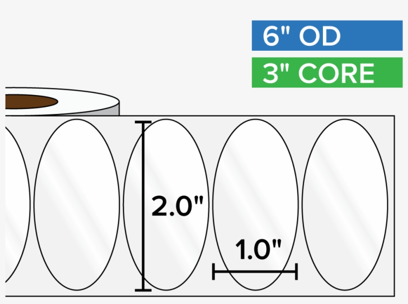 Oval Labels, High Gloss White Paper - Inch - Free Transparent PNG ...