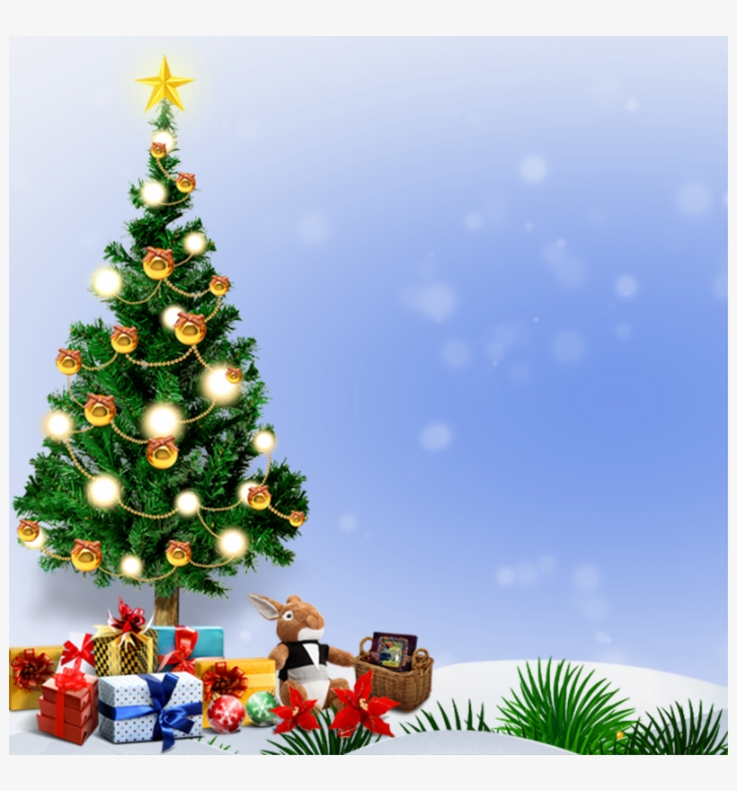 Santa Claus Tree Father - Christmas Tree Poster Background - Free ...