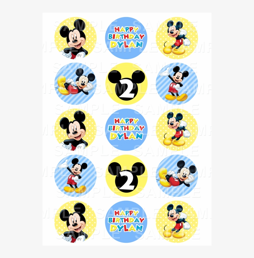 Mickey Mouse - Mickey Mouse Characters Cupcake Toppers - Free ...