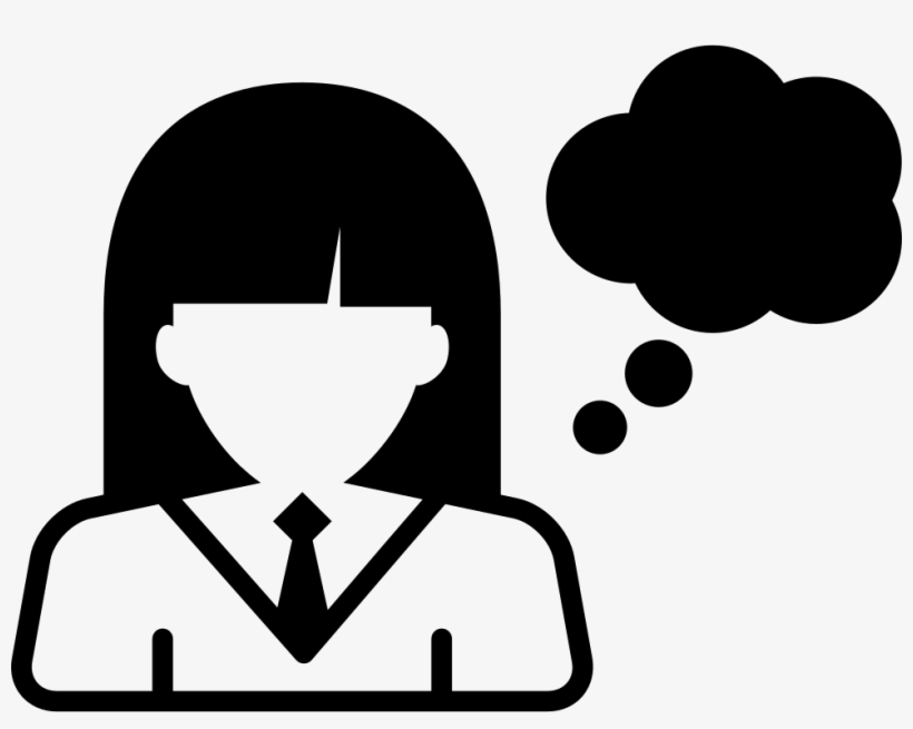 Png File Svg - Thinking Girl Vector Png - Free Transparent PNG Download ...