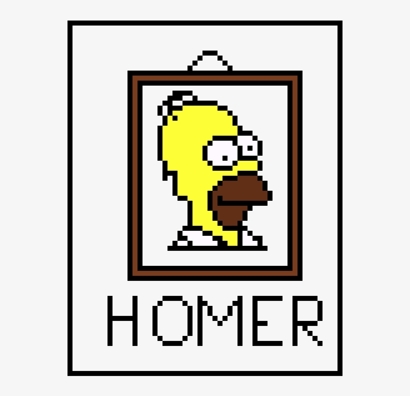 Pixel Homer - Homer Pixel Art - Free Transparent PNG Download - PNGkey