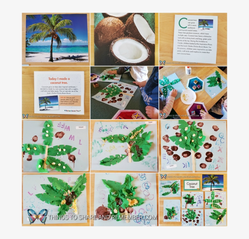 Chicka Chicka Boom Boom Tree Art - Palm Tree At The Beach (lbh 70x50x0 ...