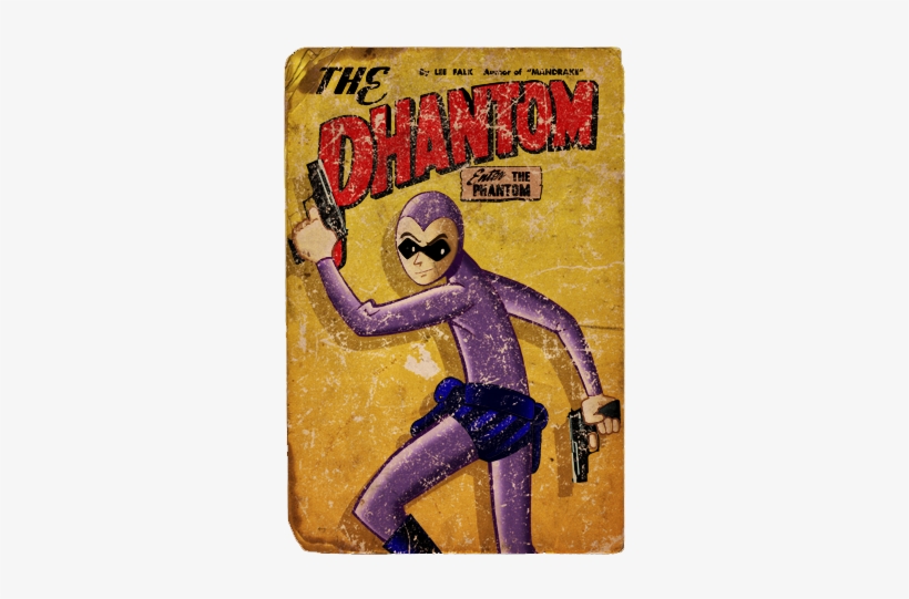 The Phantom Comic Illustration - Poster - Free Transparent PNG Download ...