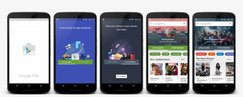 Redesigned Google Play Store - Play Store Redesign - Free Transparent ...