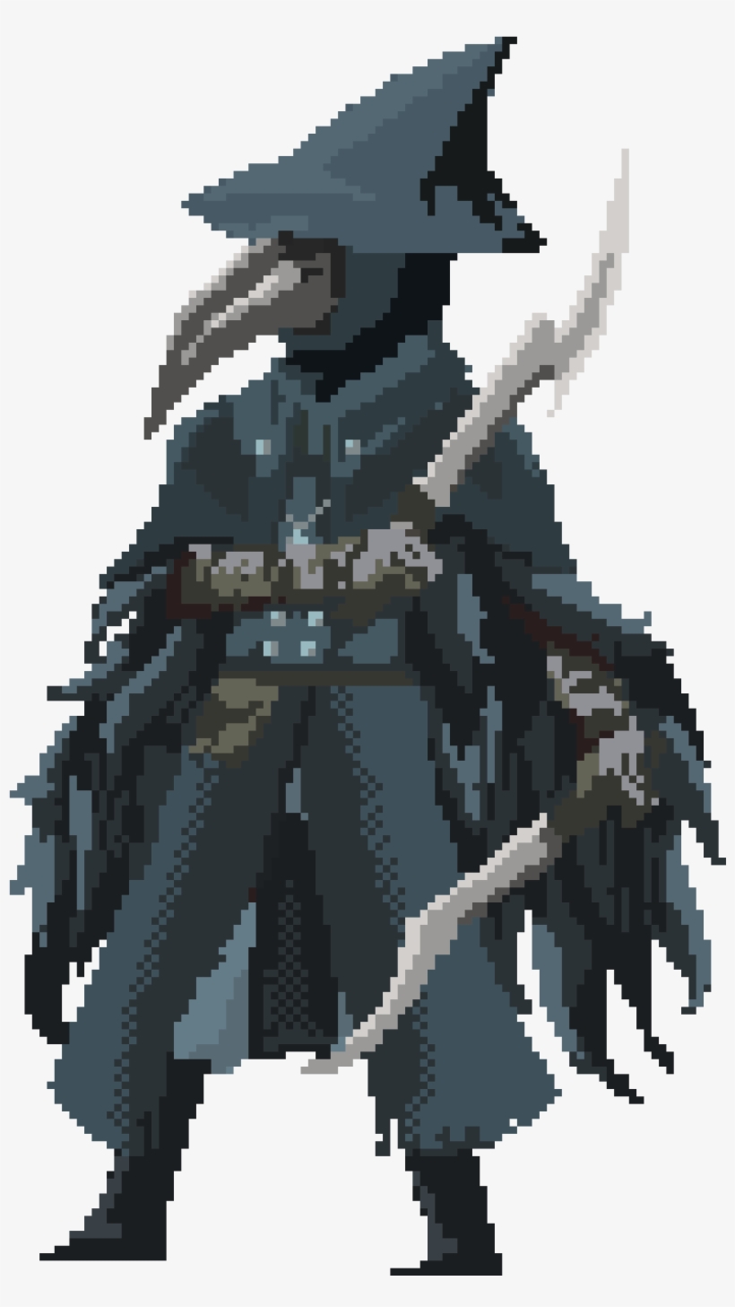 Welcome To Reddit, - Bloodborne Hunter Pixel Art - Free Transparent PNG ...