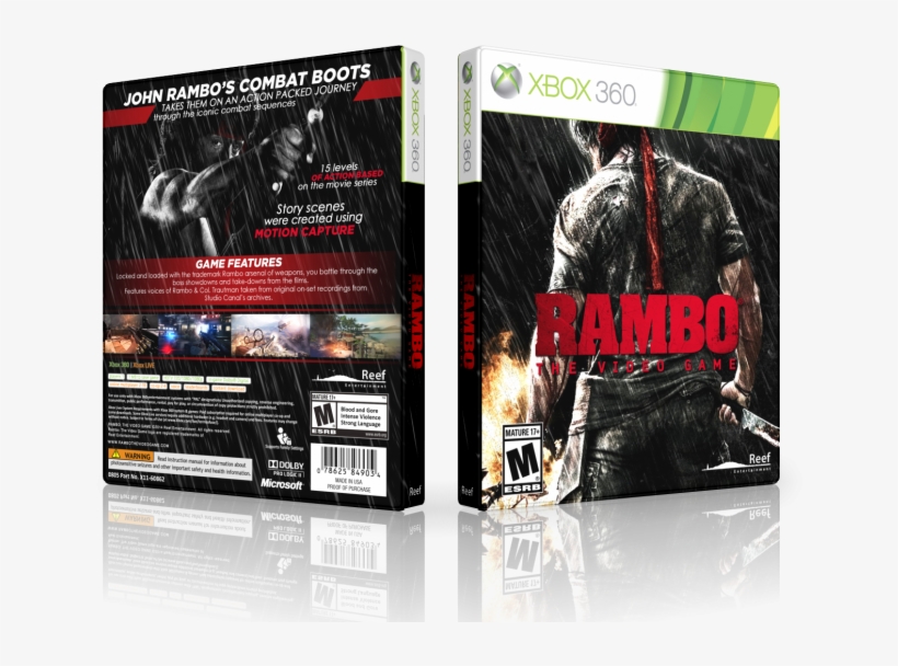 The Video Game Box Art Cover - John Rambo - Free Transparent PNG ...