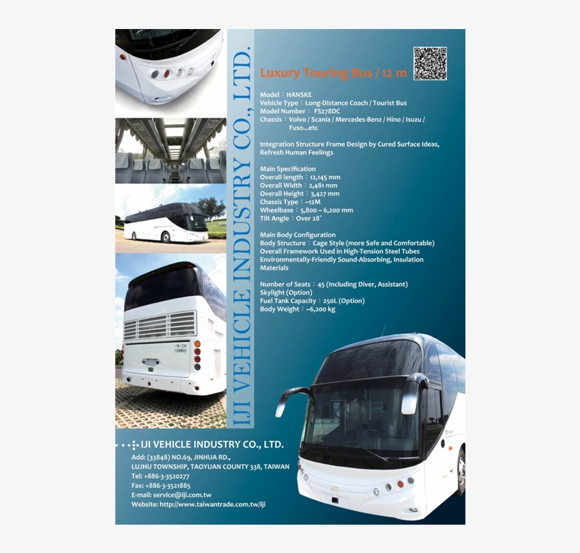 Hanske Touring Bus, Coaches, Passenger Car,tourist - Brochure - Free ...