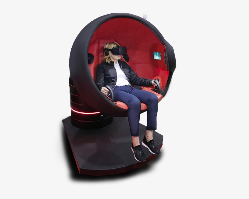 Black Vr Pod With Girl - Vr Chair Png - Free Transparent PNG Download ...